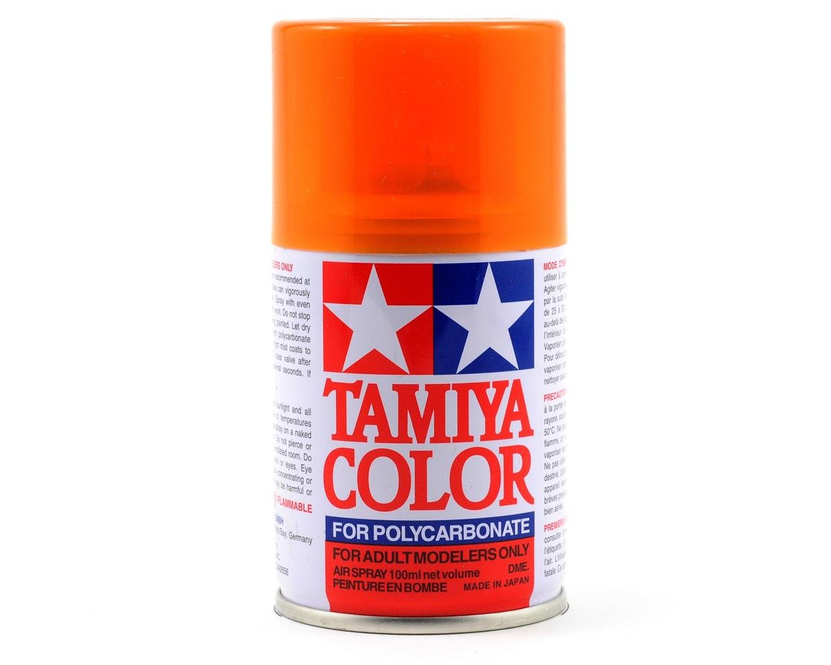 Tamiya PS-43 Translucent Orange Lexan Spray Paint (100ml) - 86043 ...